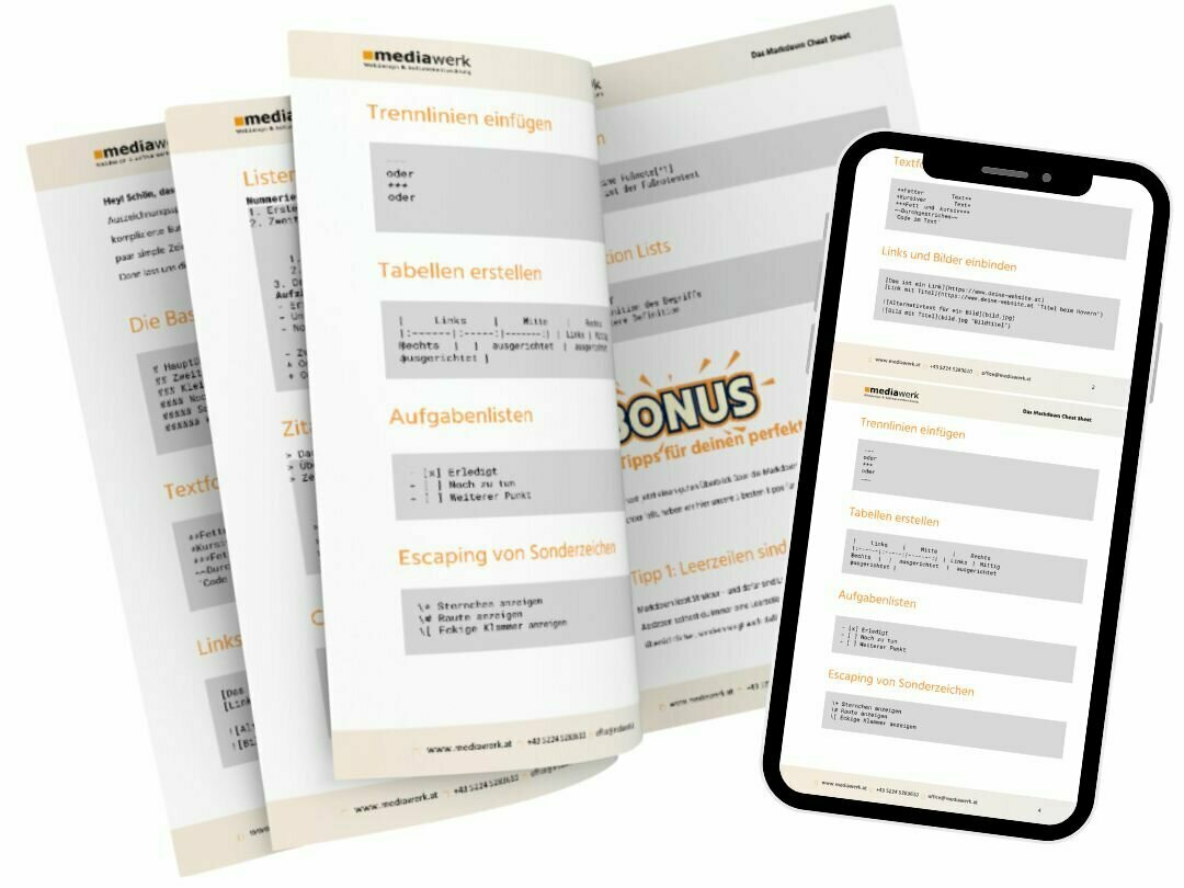 Das Markdown Cheat Sheet - In 5 Minuten zur fertigen Webseite